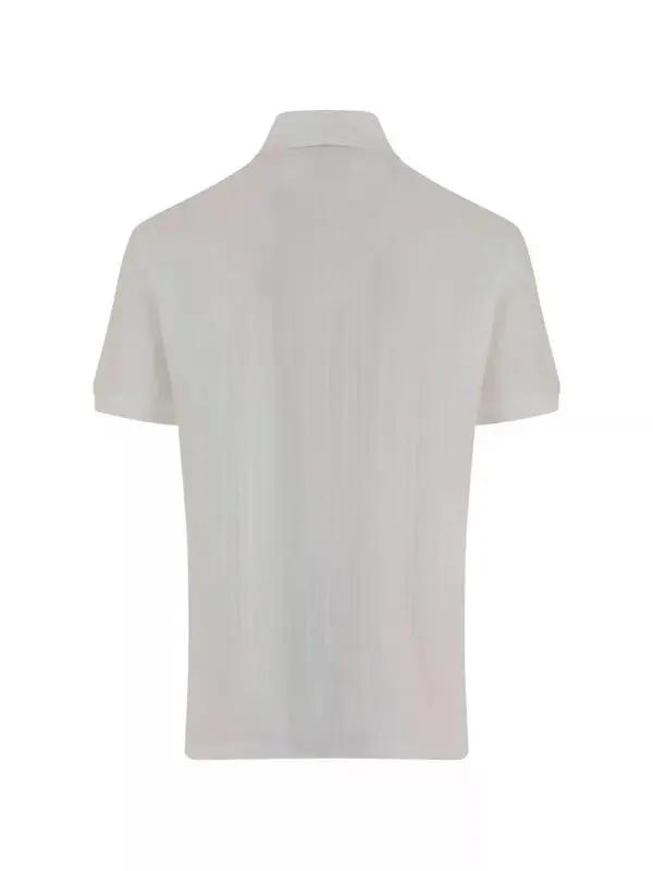 Emporio Armani Textured-knit Polo Shirt - White