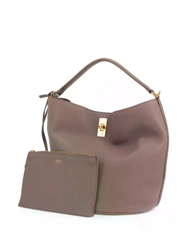 Celine 2020s 16 Leather Bucket Bag - Grey