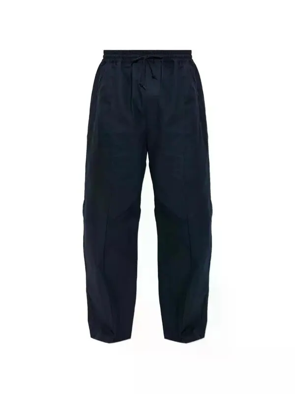 Comme Des Garçons Drawstring Straight-leg Trousers - Blue