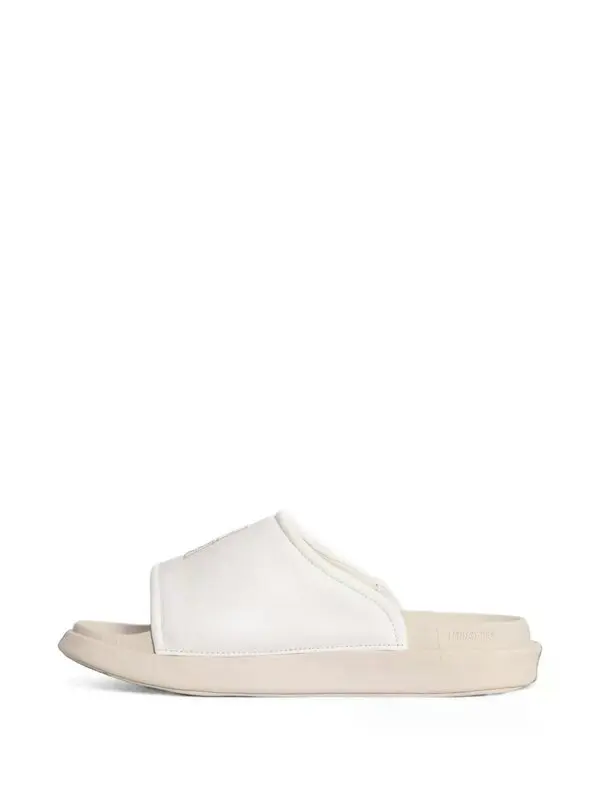 Y3 Logo-print Padded Slides - White