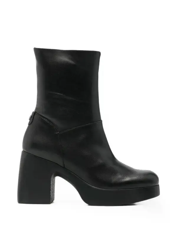 WONDERS Lady 101 Platform Leather Ankle Boots