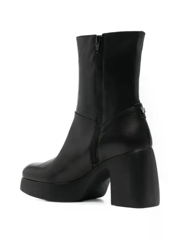 WONDERS Lady 101 Platform Leather Ankle Boots