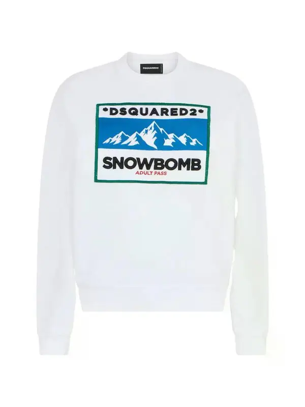Dsquared2 Just Right Fit Graphic-print Crew-neck Cotton Sweatshirt