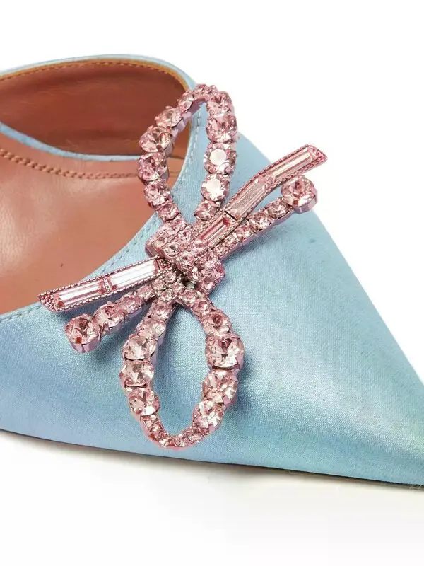 Amina Muaddi Rosie Crystal-embellished Slingback Pumps