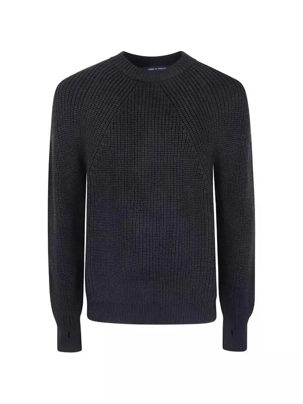 Comme Des Garçons Ribbed-knit Raglan-sleeve Sweater