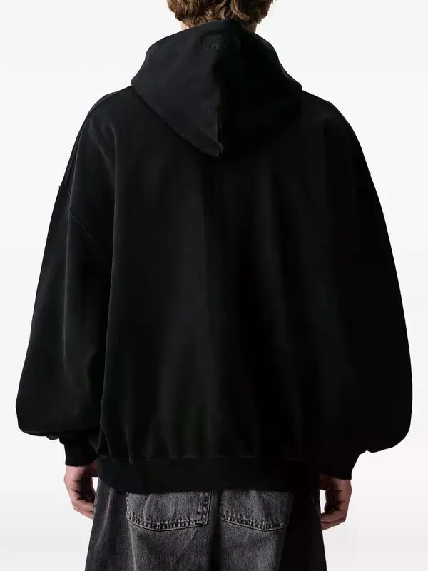 Vetements Graphic-print Washed-effect Hoodie