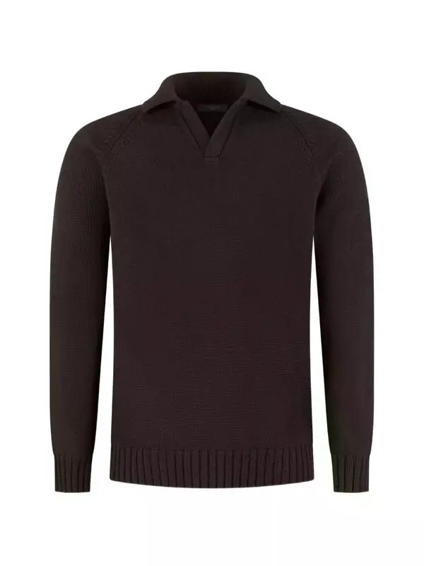 ZANONE Raglan-sleeve Polo-collar Sweater