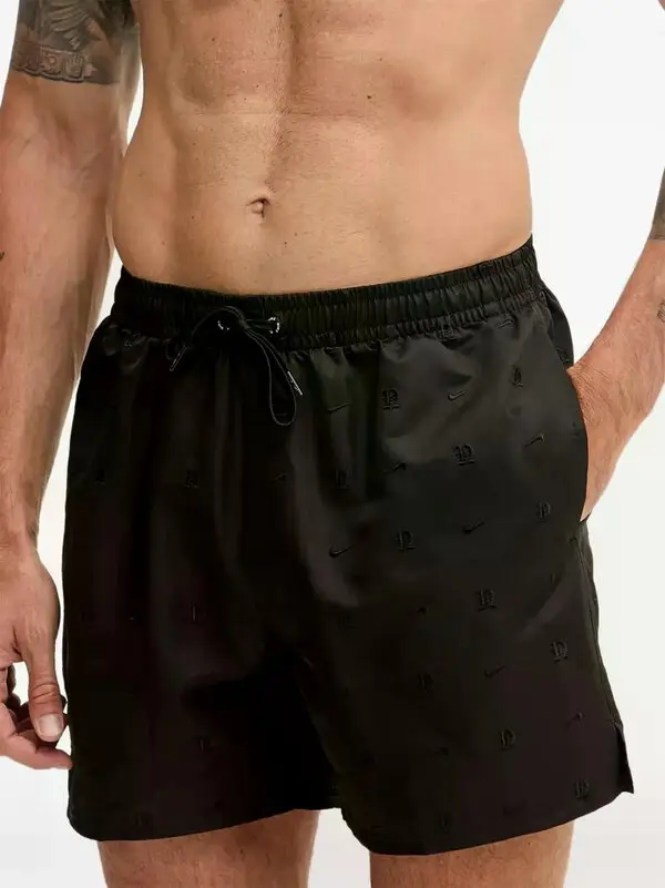 Nike Logo-embroidered Drawstring Swim Shorts - Black
