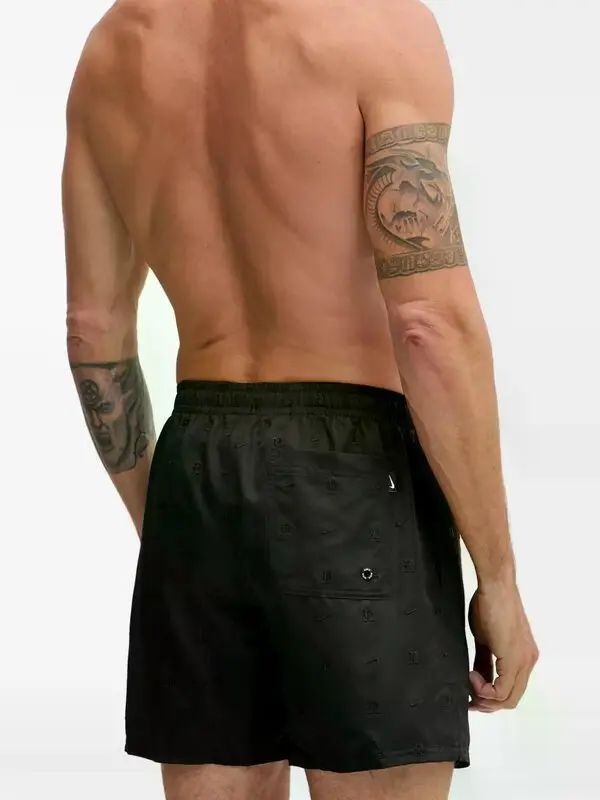 Nike Logo-embroidered Drawstring Swim Shorts - Black
