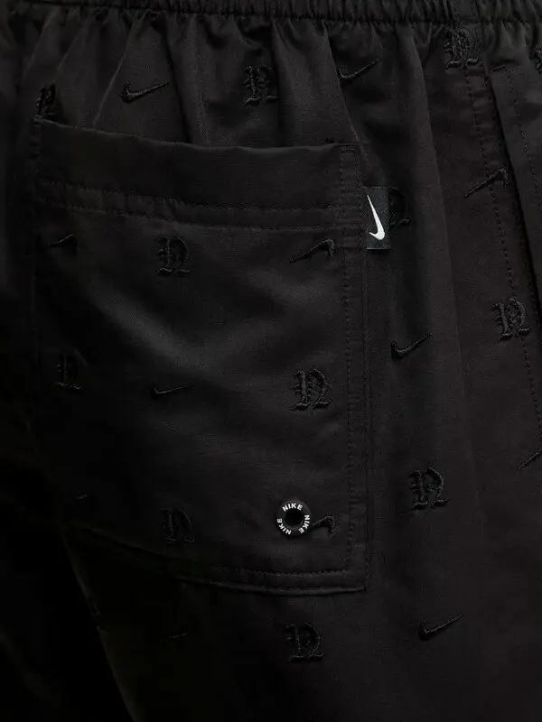 Nike Logo-embroidered Drawstring Swim Shorts - Black