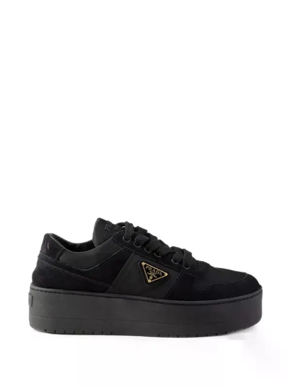 Prada Downtown Bold Re-nylon And Suede Sneakers