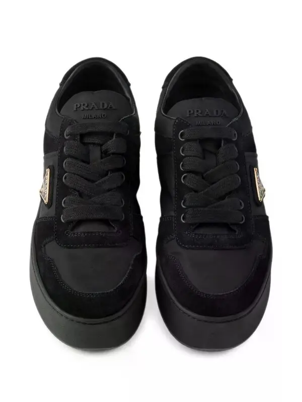 Prada Downtown Bold Re-nylon And Suede Sneakers