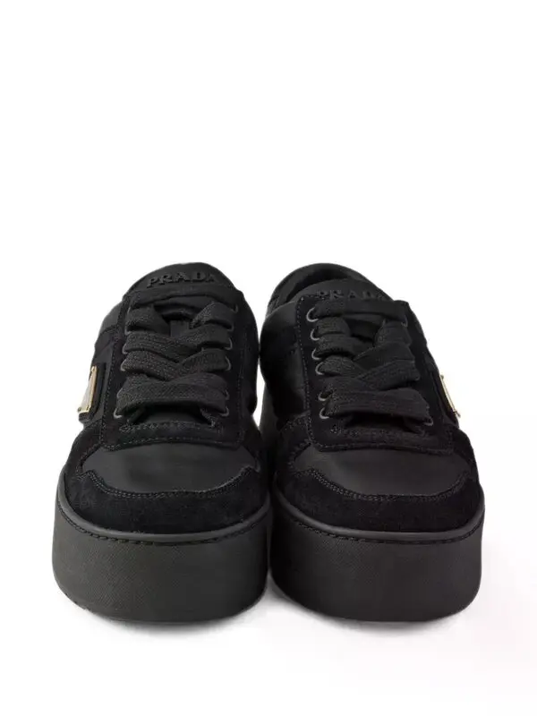 Prada Downtown Bold Re-nylon And Suede Sneakers