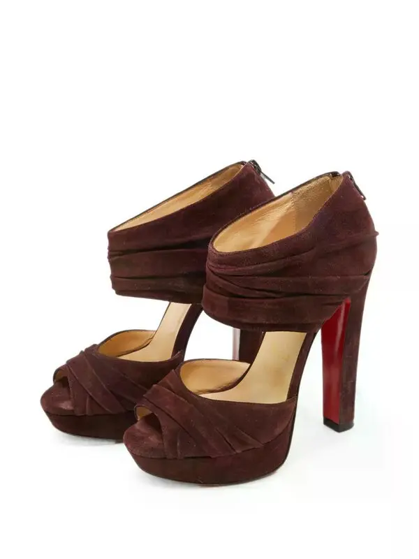 CHRISTIAN LOUBOUTIN Bandra Suede Platform Sandals