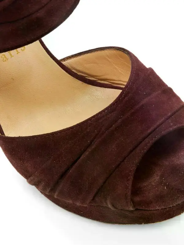 CHRISTIAN LOUBOUTIN Bandra Suede Platform Sandals