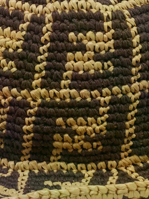 Fendi Patterned Crochet Hat