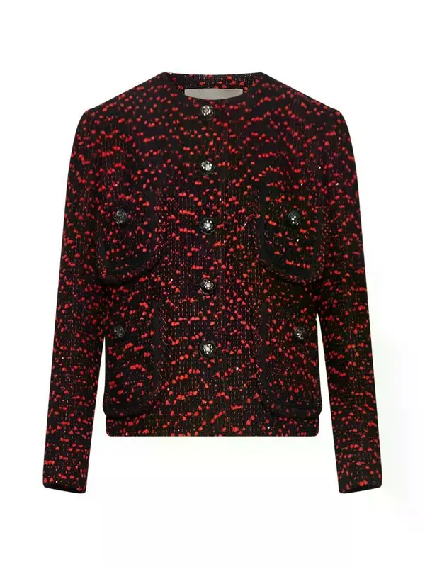 Elie Saab Tweed Button-up Jacket