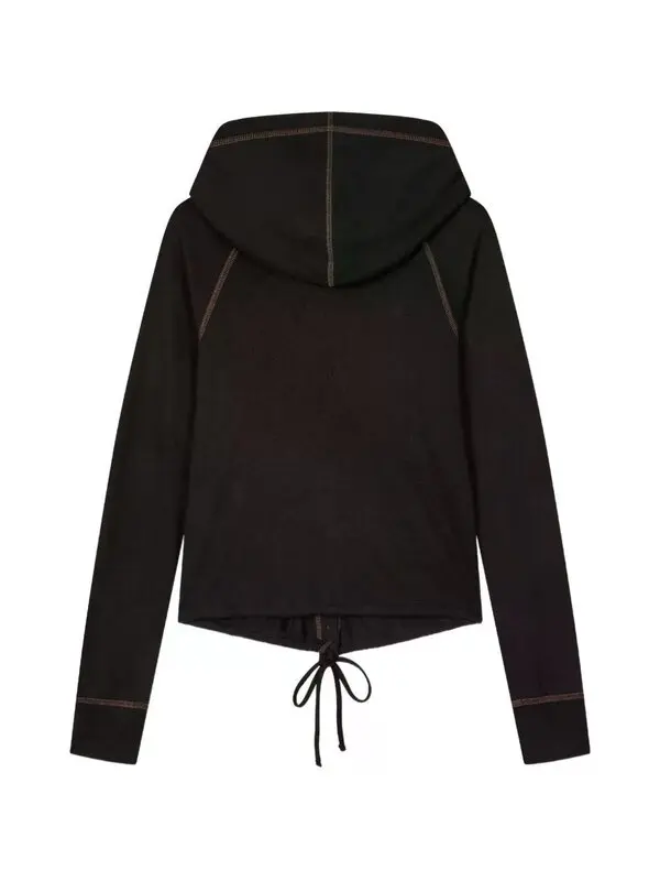STUDIO TOMBOY Contrast-stitch Drawstring Cardigan