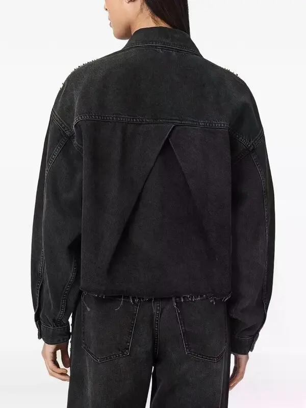 ALLSAINTS Stud-embellished Denim Jacket - Black