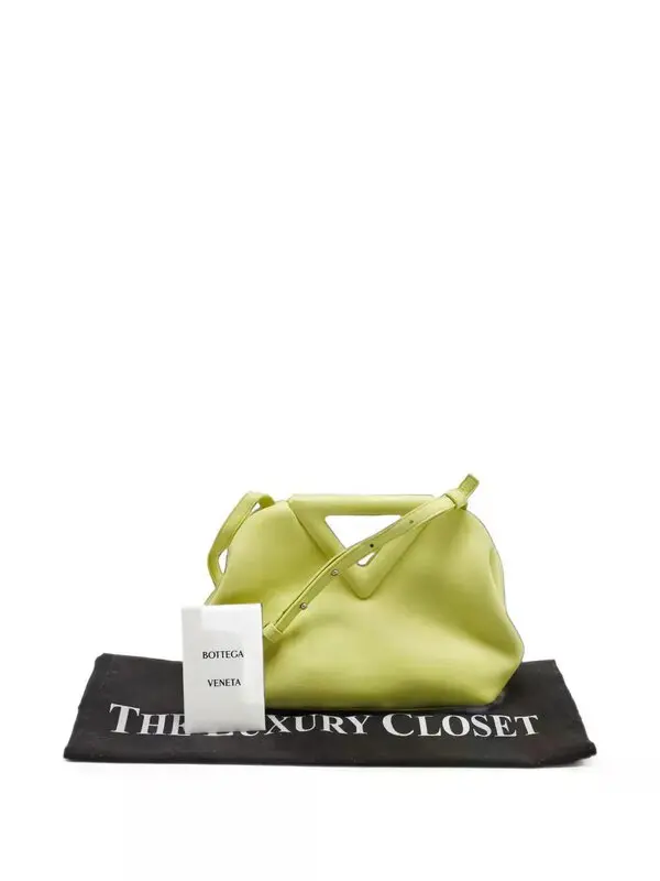 Bottega Veneta Small The Point Triangle Handbag - Green