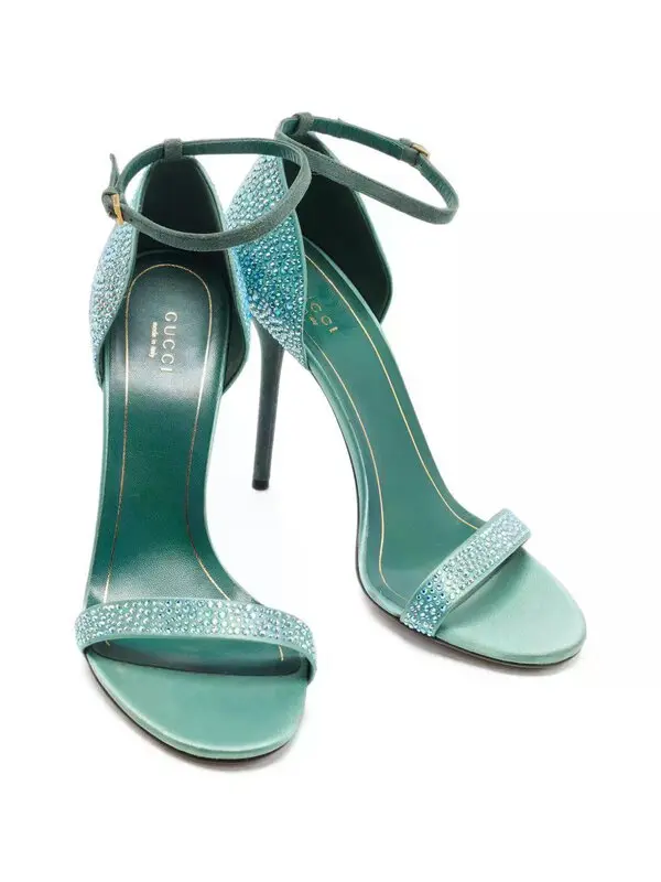 Gucci Crystal-embellished Ankle-strap Sandals