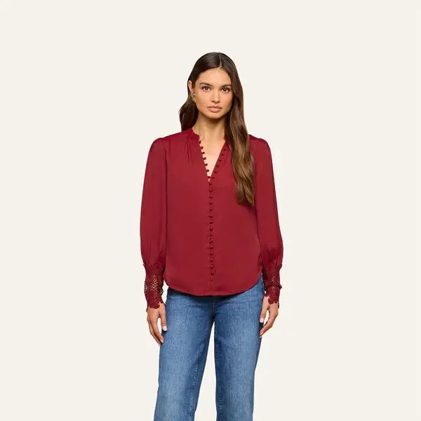L'Agence Ava Blouse Top - Syrah
