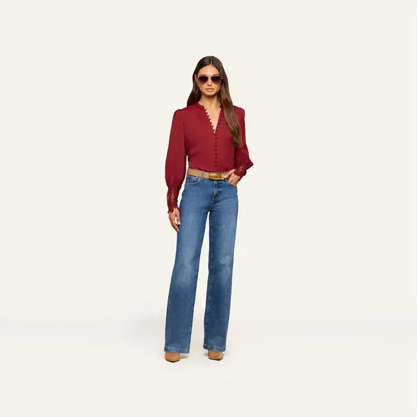 L'Agence Ava Blouse Top - Syrah
