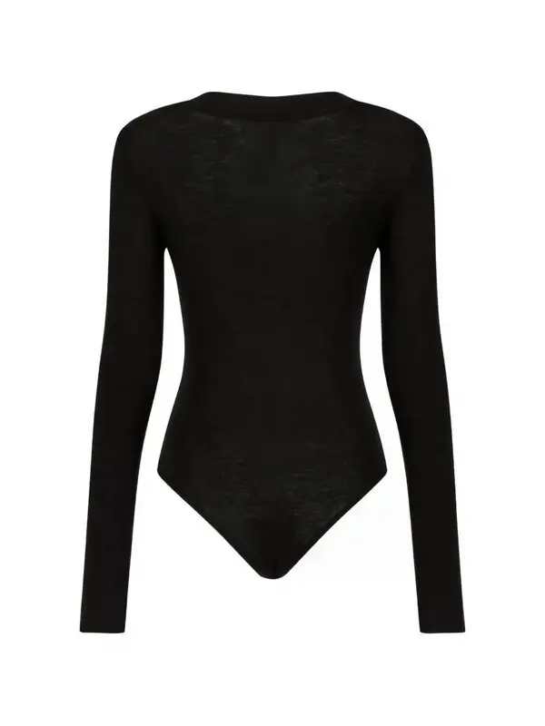 ENTIRE STUDIOS Scoop-neck Long-sleeve Bodysuit