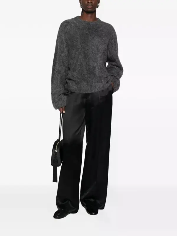 Soft Goat Brushed-finish Crew-neck Sweater