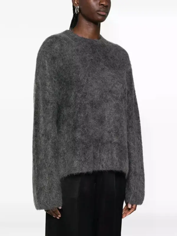 Soft Goat Brushed-finish Crew-neck Sweater