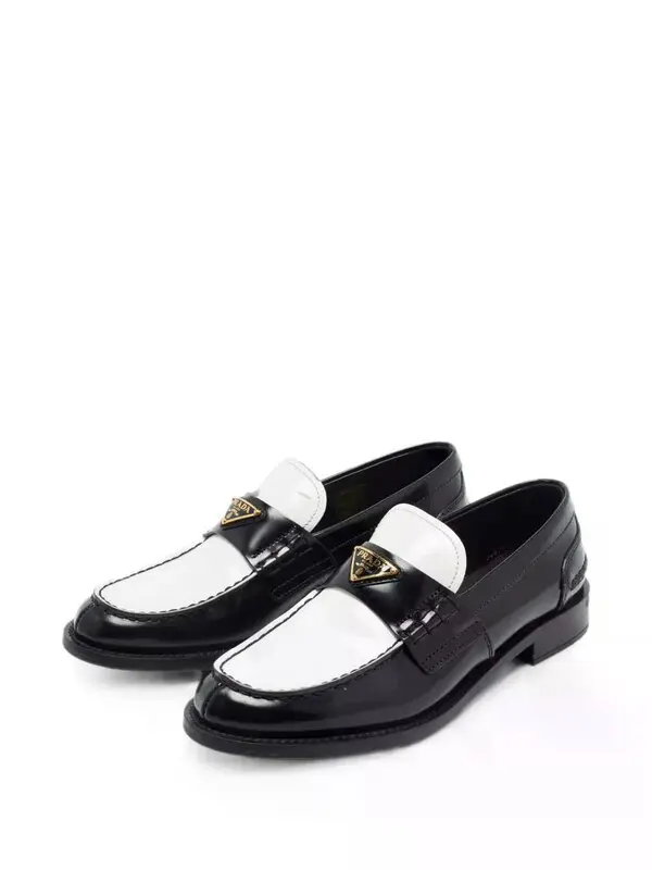 Prada Triangle-logo Loafers - Black