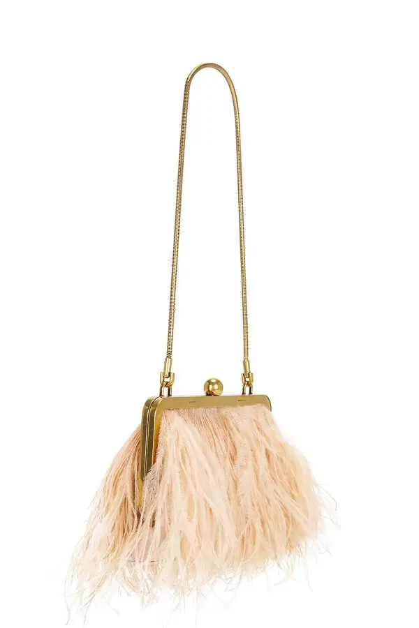 Khaite Lilith Chain Evening Bag In Peach