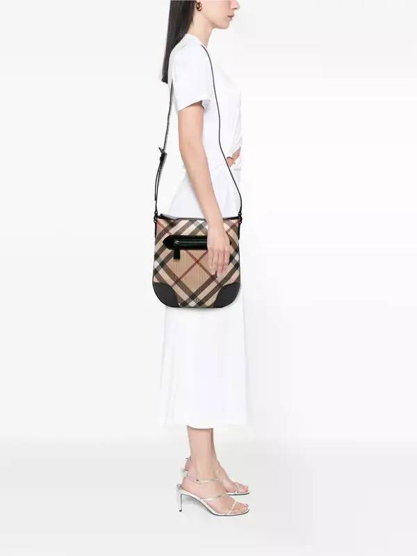 Burberry 2000-2017 Supernova Check Coated Canvas Dryden Crossbody Bag