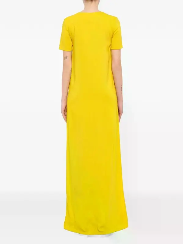 LANVIN V-neck Short-sleeve Maxi Dress