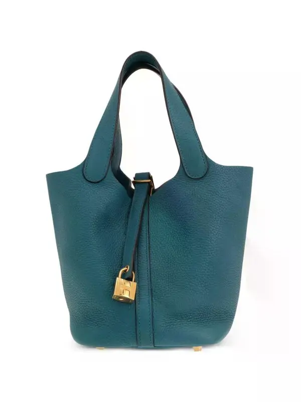 Hermès 2019 18 Picotin Leather Tote Bag - Green