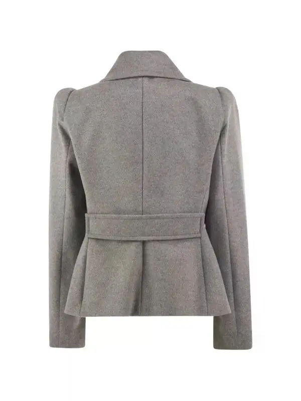 7 For All Mankind Double-breasted Half-belt Blazer - Grey