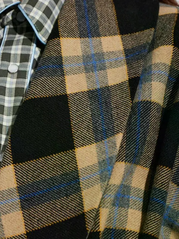 Kenzo Check Belted Coat
