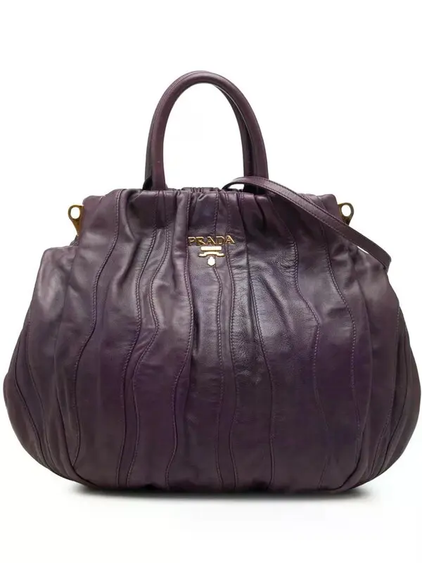 Prada 2000-2013 Nappa Waves Satchel