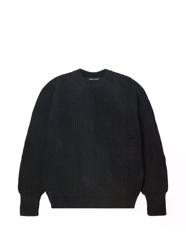Comme Des Garçons Ribbed-knit Raglan-sleeve Sweater