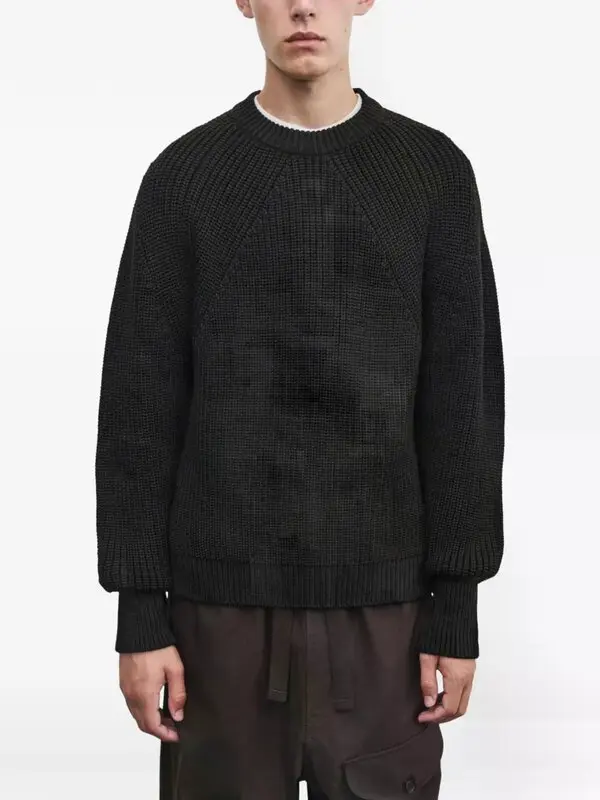 Comme Des Garçons Ribbed-knit Raglan-sleeve Sweater
