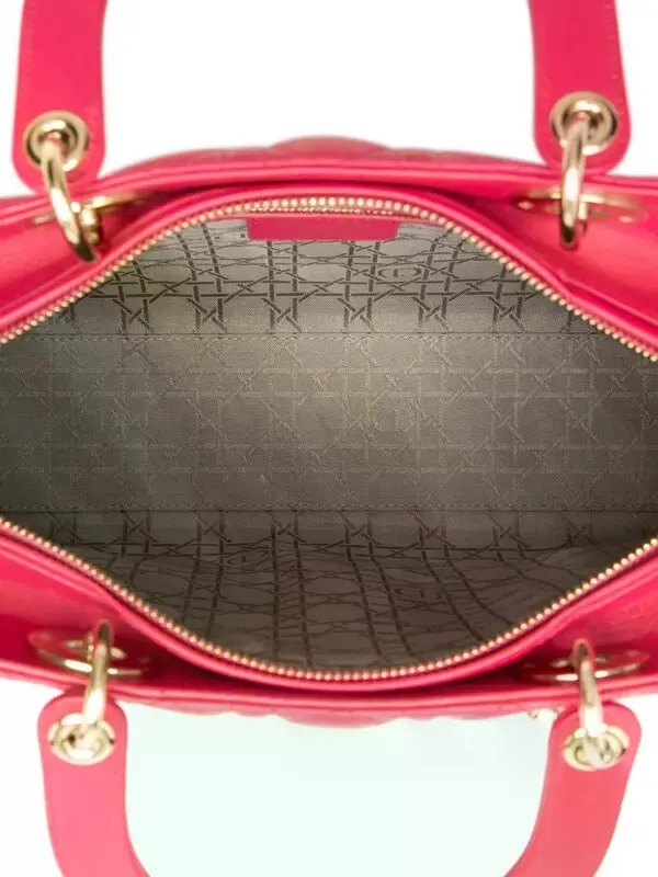 Dior 2013 Large Lambskin Cannage Lady Satchel