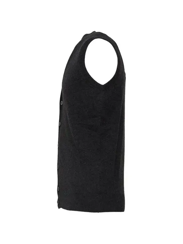 FILIPPO DE LAURENTIIS Button-up V-neck Vest - Grey