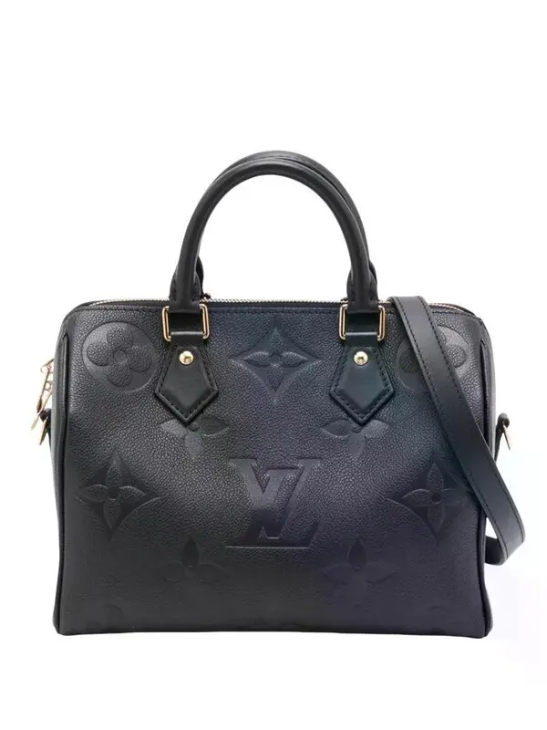 LOUIS VUITTON 2021-2026 Monogram Giant Empreinte Speedy Bandouliere 25 Satchel - Black