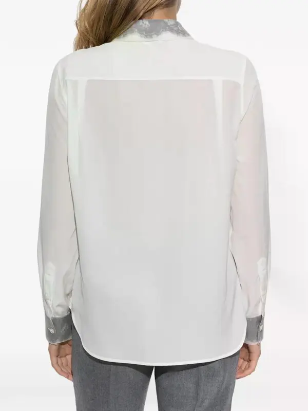 Alexander McQueen Floral-lace Detailed Shirt - White