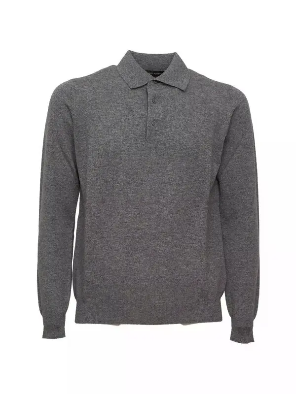 FILIPPO DE LAURENTIIS Long-sleeve Polo Shirt - Grey