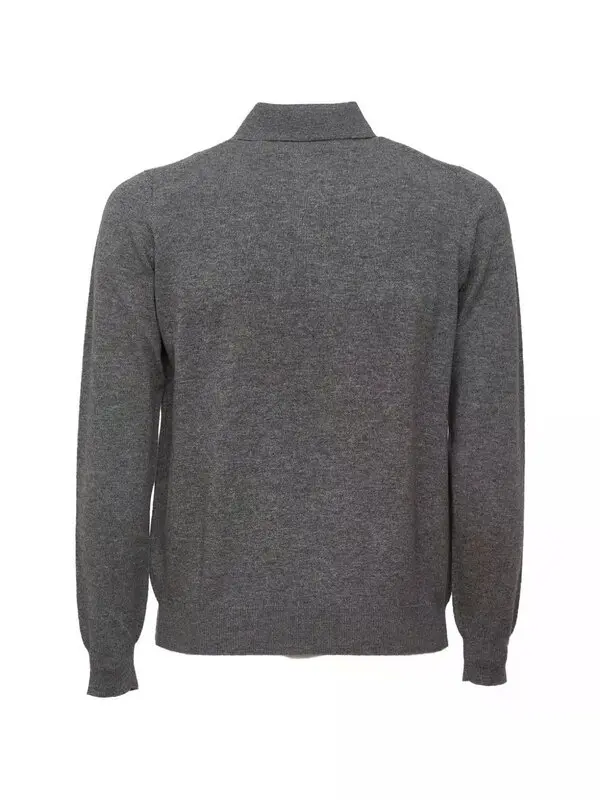 FILIPPO DE LAURENTIIS Long-sleeve Polo Shirt - Grey