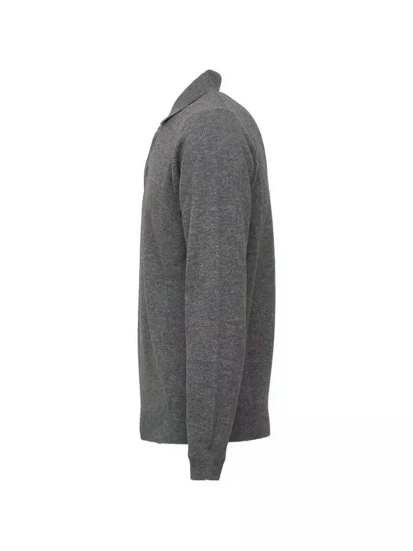 FILIPPO DE LAURENTIIS Long-sleeve Polo Shirt - Grey