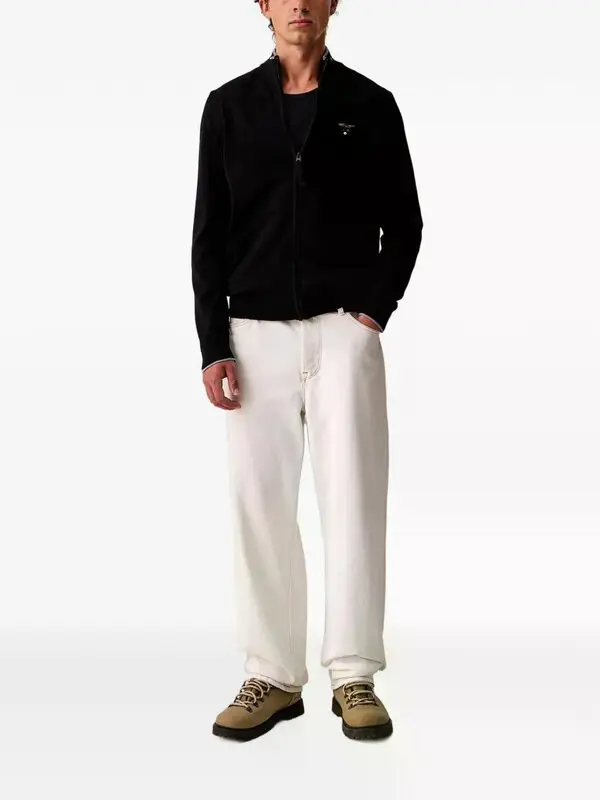 AERONAUTICA MILITARE Zip-up Embroidered Cardigan