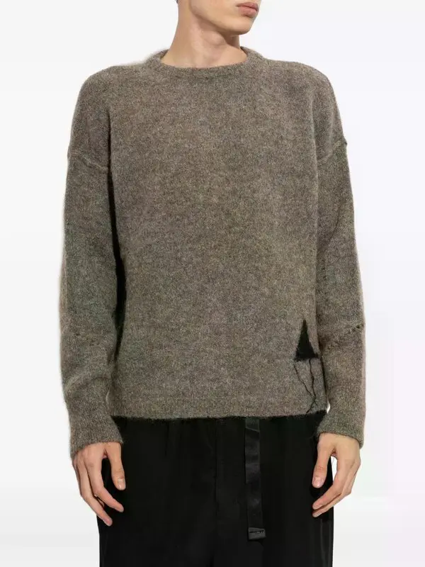 ROA Logo-detail Mohair-blend Sweater