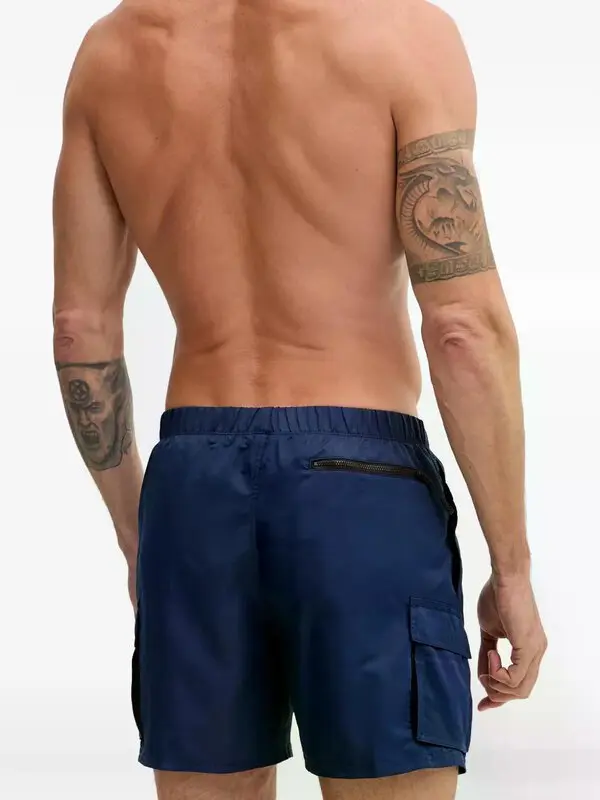 Nike Logo-embroidered Cargo Swim Shorts - Blue